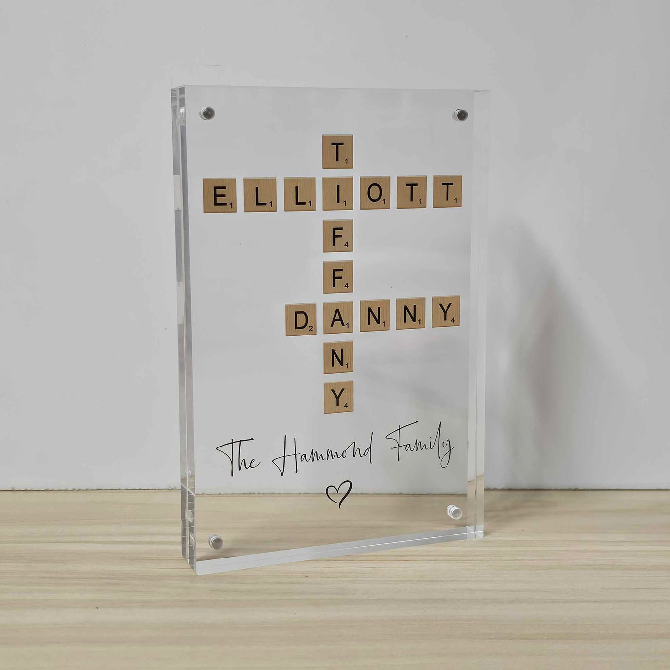 Personalised Magnetic Family Name Acrylic Block – A Personal Touch