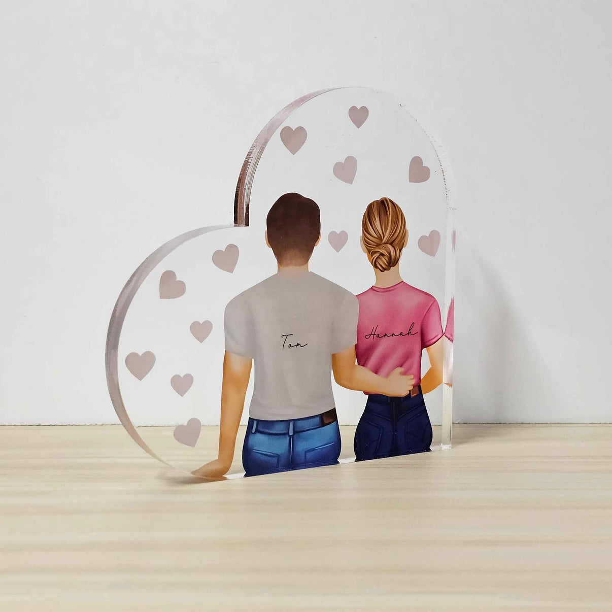 Personalised Couples Acrylic Freestanding Heart – A Personal Touch