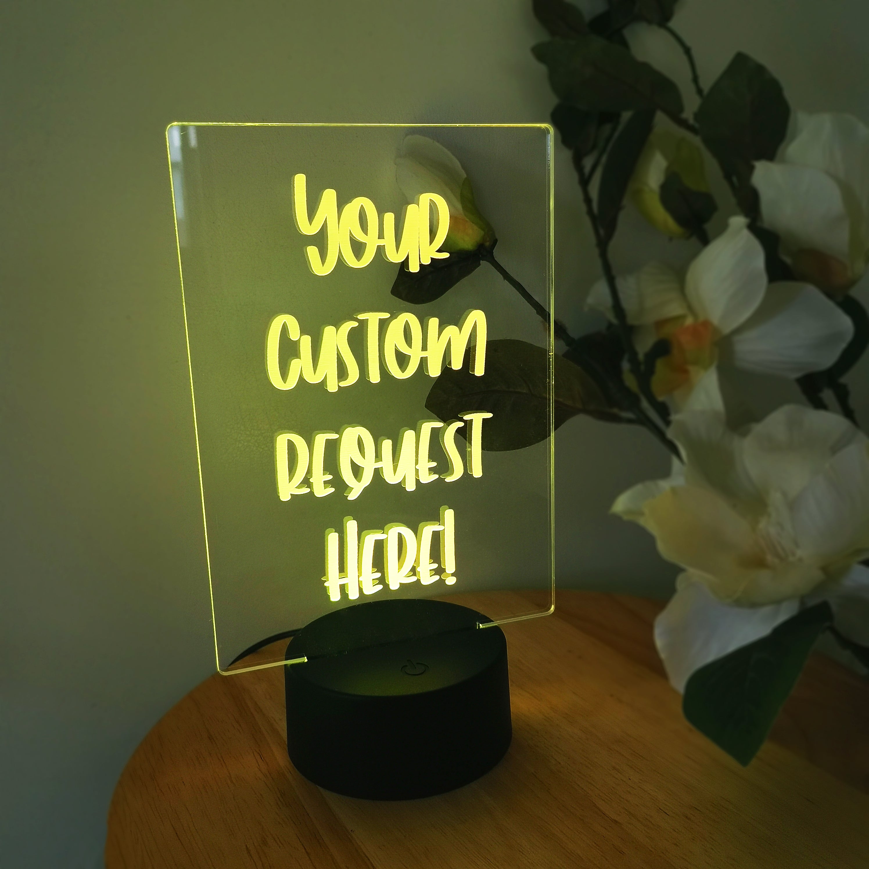 Custom Request Night Light – A Personal Touch